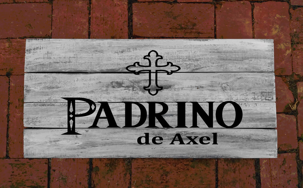 Rustic Wood Pallet Sign Padrino Cross – IMHOFF DESIGNS